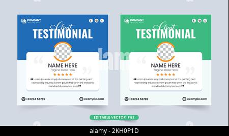 Creative client testimonial and review section design with dark ...