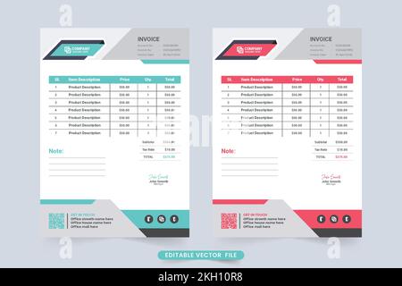 Minimalist purchase receipt and invoice template vector for business ...