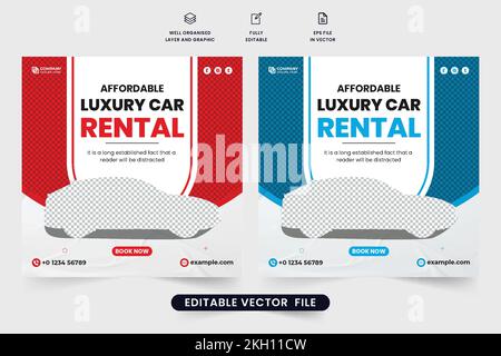 Red sports car vector template for car branding and advertising ...