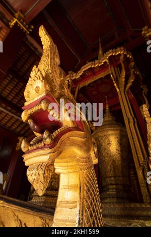 Ancient religious ceremonial barge, with golden representations of ...