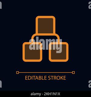 Infographic blocks pixel perfect glassmorphism ui icon Stock Vector ...
