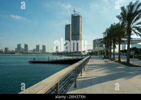 Crescent Tower Katara Hospitality Lusail Marina Park Qatar Stock Photo ...