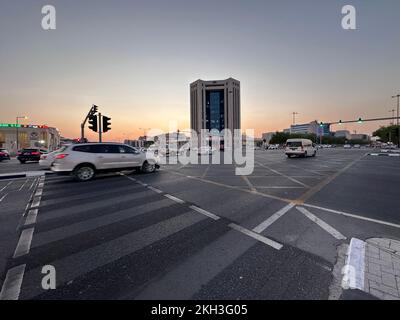 Doha Roads and Traffic Signal. Toyota Signal C Ring Road Doha Stock ...