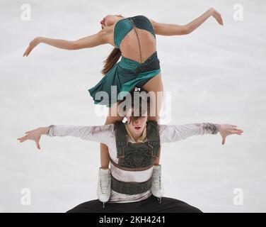 Vasilisa Kaganovskaya and Valery Angelopol dance at the Award ceremony ...