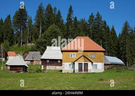 mountain hut in Kamena Gora Stock Photo - Alamy