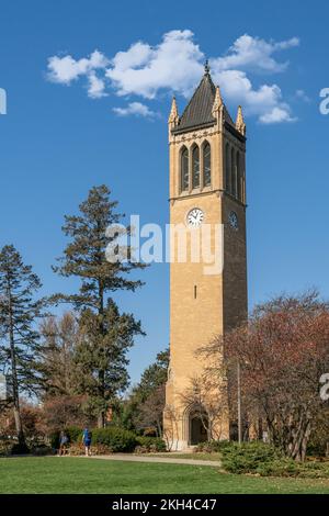 AMES, IA, USA - NOVEMBER 1, 2022: Campanile tower on the campus of Iowa ...