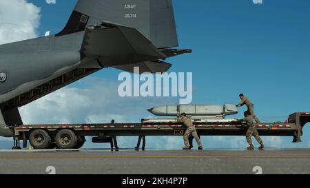 Airmen from the 36th Munitions Squadron, Andersen Air Force Base, Guam, conduct training ...