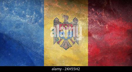 flag of Daco Romance peoples Moldovans. flag representing ethnic group ...