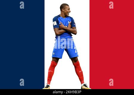Kylian Mbappé and flag of France Stock Photo - Alamy