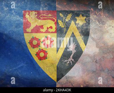 Top view of flag Nazareth, Belgium. Belgian travel and patriot concept ...