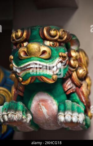 Temple dog guardian figure Yushima Shrine Tokyo Japan Stock Photo - Alamy