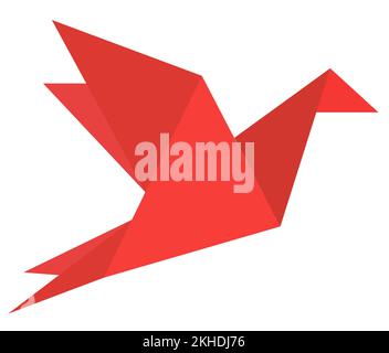 origami crane isolated on white background 3d illustration Stock Photo ...