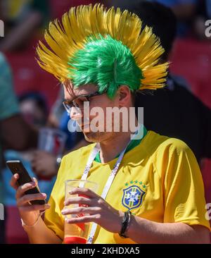 Brazilian supporter during the FIFA World Cup 2026 Group C match ...