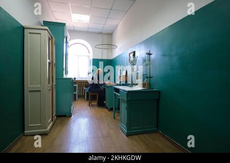 A recreation of a typical science experiment research laboratory at the ...