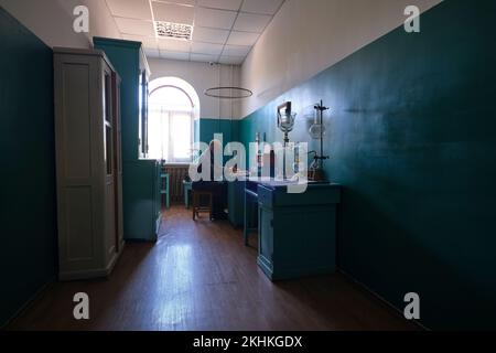 A recreation of a typical science experiment research laboratory at the ...