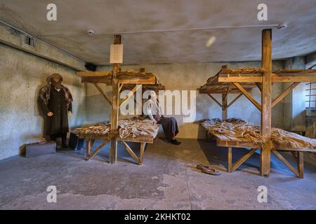 Recreation of the women, female prisoner cell, dormitory, barrack ...