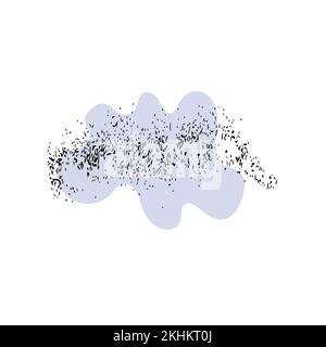 Abstract twisted shape with small particles. Vector illustration Stock ...