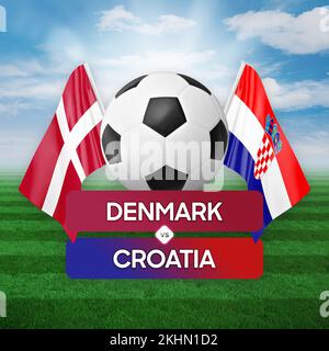Denmark vs Croatia national teams soccer football match competition ...