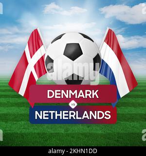 Denmark vs Netherlands national teams soccer football match competition ...