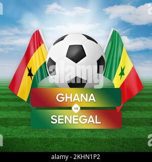 Ghana vs Senegal national teams soccer football match competition ...