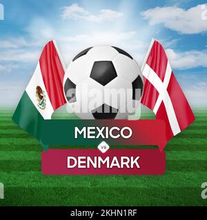 Mexico vs Denmark national teams soccer football match competition ...