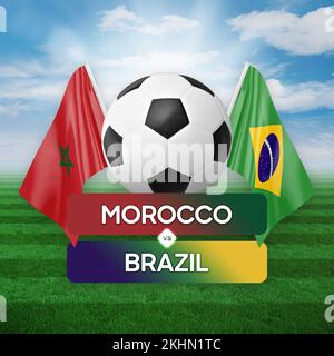 Morocco vs Brazil national teams soccer football match competition ...