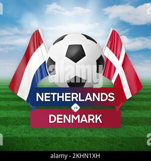 Netherlands vs Denmark national teams soccer football match competition ...