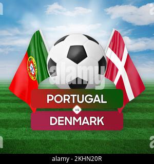 Portugal vs Denmark national teams soccer football match competition ...