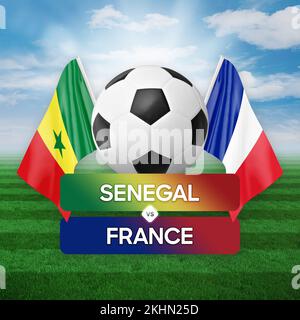 Senegal vs France national teams soccer football match competition ...