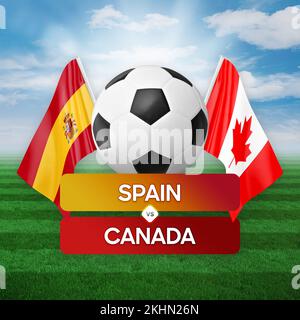 Spain vs Canada national teams soccer football match competition ...