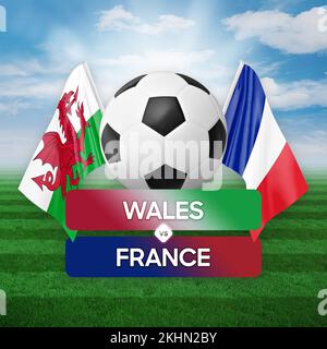 Wales vs France national teams soccer football match competition ...
