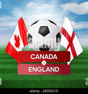 Canada vs England national teams soccer football match competition ...