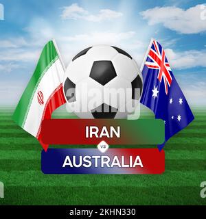 Iran vs Australia national teams soccer football match competition ...