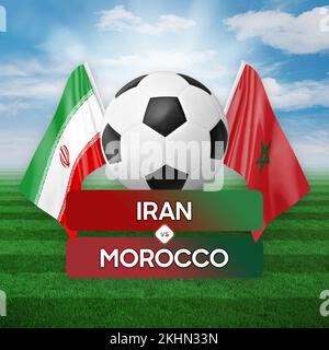 Iran vs Morocco national teams soccer football match competition ...