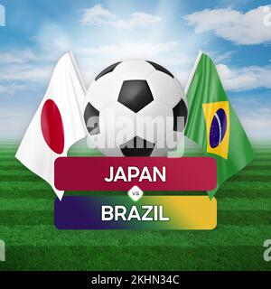 Japan vs Brazil national teams soccer football match competition ...