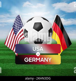 USA vs Germany national teams soccer football match competition concept ...