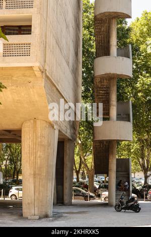 Unite D'Habitation in Marseille in Provence in France. Brutalist ...