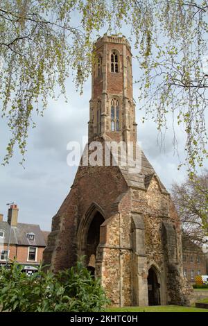 Greyfriars Friary, Kings Lynn, Norfolk, central lantern tower, medieval ...