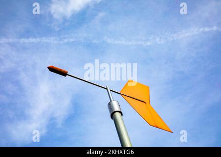 detail of weathercock with red blade at storm Stock Photo - Alamy