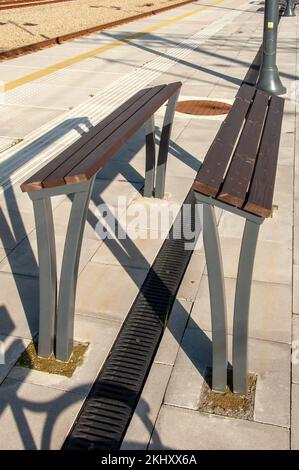 Double leaning bench or leaning stand or lean bar (no established name ...