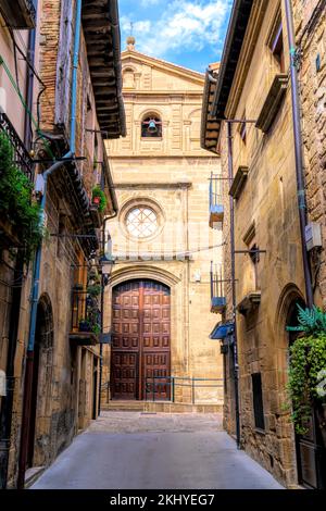Laguardia Rioja region Spain narrow streets in beautiful spanish town ...