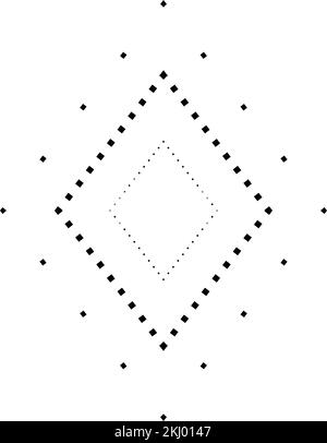 Tracing rhombus shape symbol, dashed and dotted broken line element for ...