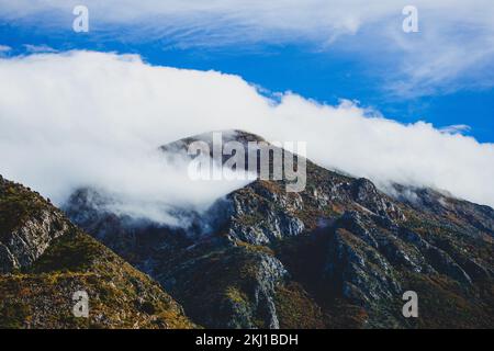 A beautiful cloudy sky covers the top of the Balkan mountains Stock ...