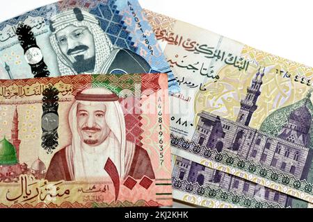 Saudi Arabia 200 Riyals Banknotes. Pile of Saudi Riyal Banknotes of 200 ...