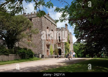 Main entrance of Muncaster Castle in the Western Lake District. - Hawk ...