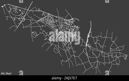 Street roads map of the ALT-MARL MUNICIPALITY, MARL Stock Vector Image ...
