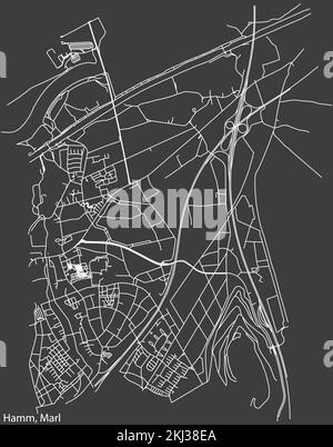 Street roads map of the HAMM MUNICIPALITY, MARL Stock Vector Image ...
