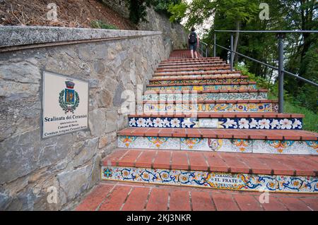 "Staircase of the potters" with the ceramic steps decorated by local ...