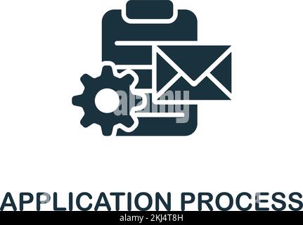 Application process icon. Monochrome simple Talent Development icon for ...