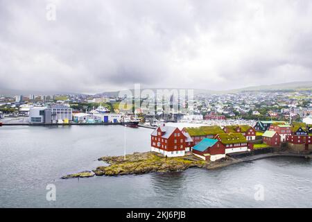 Tinganes Faroese Parliament from the Vikings Period in the Torshavn ...